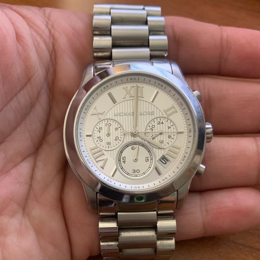 Mk Women’s Cooper Chronograph Silver Watch Mk6273 - Gem